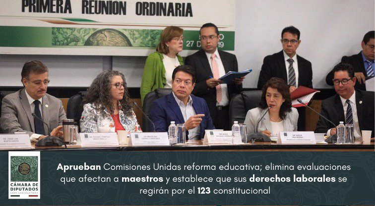 Aprueban Comisiones Unidas Dictamen Para Reforma Educativa Educación